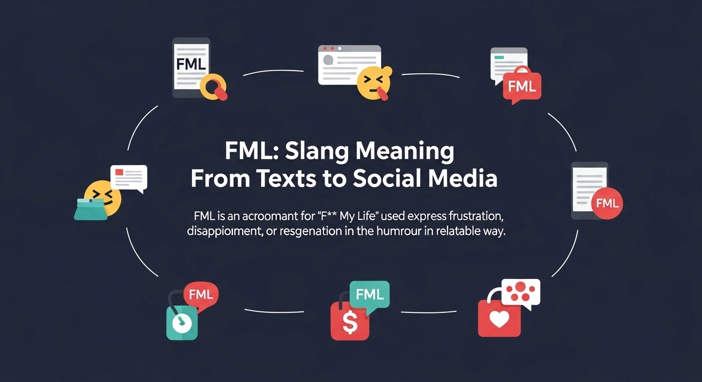 FML Slang Meaning From Texts to Social Media